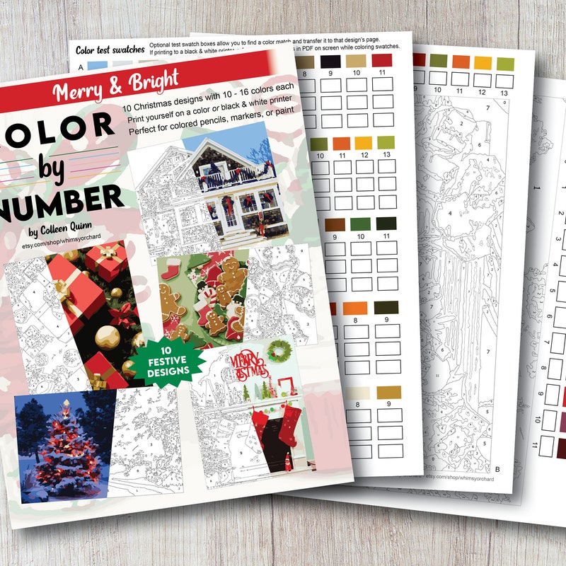 Christmas Paint by Number - Etsy