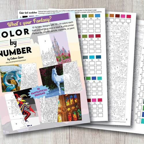Abstract Color by Number for Adults 10 Printable Designs - Etsy