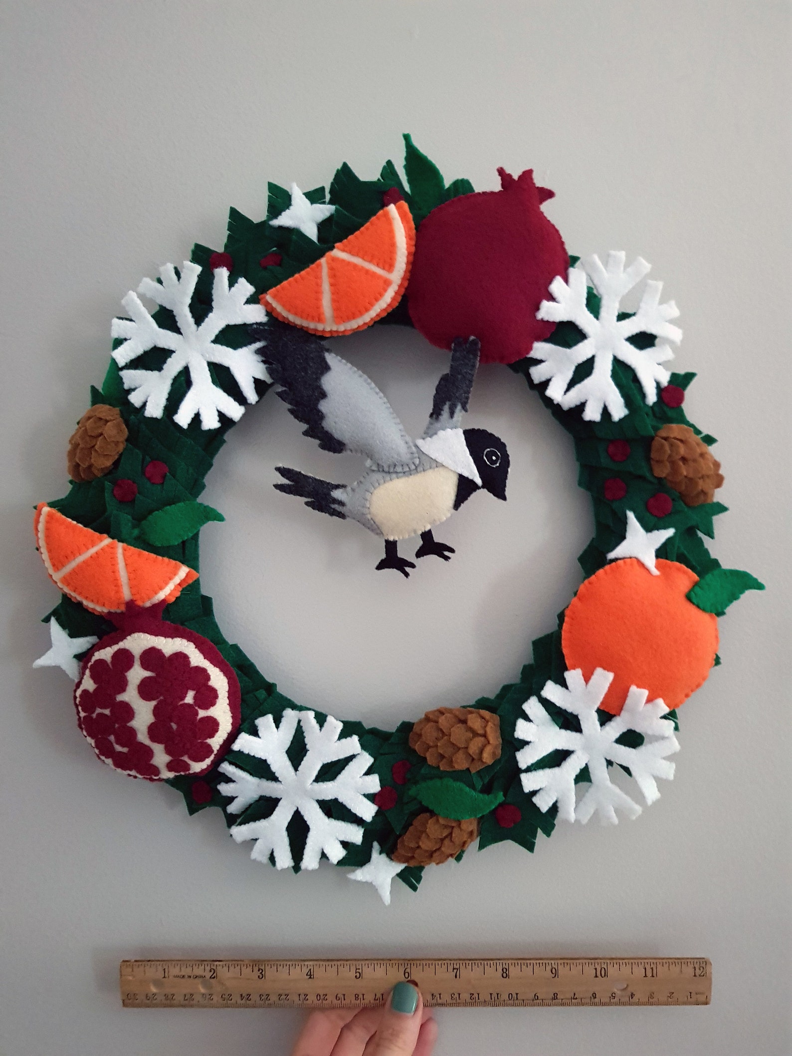 Pattern - Winter Wreath - DIY Felt - Etsy