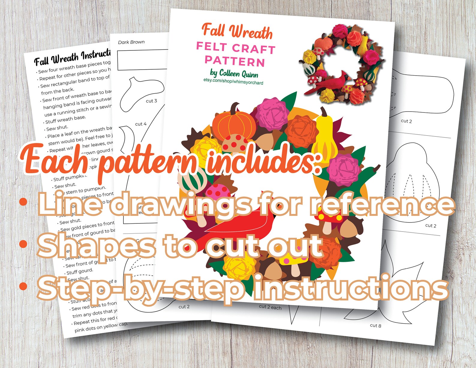 Kit Fall / Autumn Wreath DIY Felt - Etsy