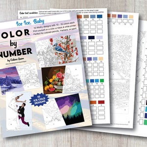 Winter 1 Color by Number for Adults - 10 Printable Designs - Etsy