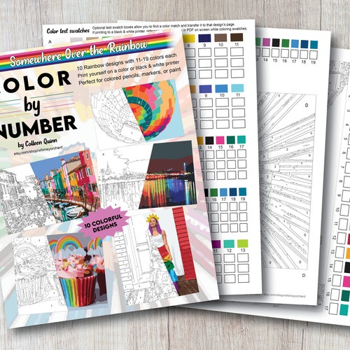 Abstract Color by Number for Adults 10 Printable Designs - Etsy
