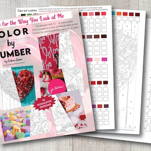 Love Color by Number for Adults - 10 Printable Designs - Etsy