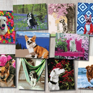 Dogs Color by Number for Adults - 10 Printable Designs - Etsy