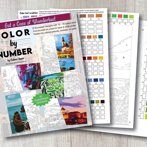 Abstract Color by Number for Adults 10 Printable Designs - Etsy