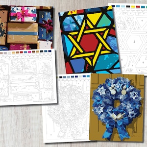 Hanukkah Color by Number for Adults - 10 Printable Designs - Etsy