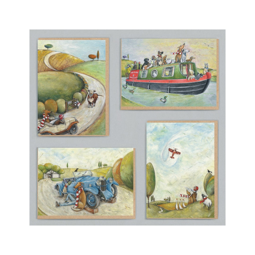 Jack & Marjie - the Adventurers Assorted Pack of 4 - Greeting Card Pack ...