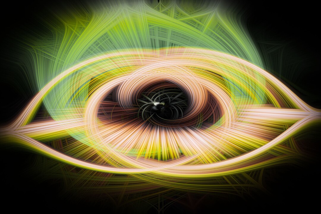 The All Seeing Eye -- Digital Artwork of a Grassy Knoll Twirled Into a ...