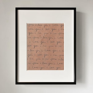 LOVE YOU Art Print, Wall Art, Home Decor, Nursery Art, Family - Etsy