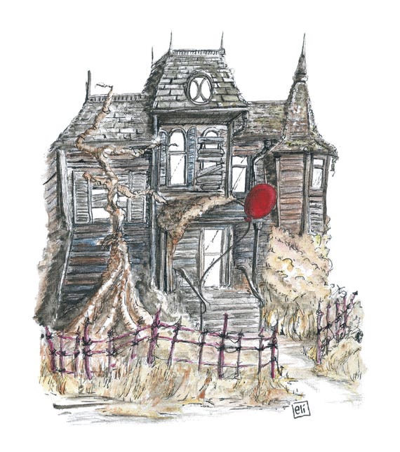 House on Neibolt Stephen King's IT Illustration | Etsy