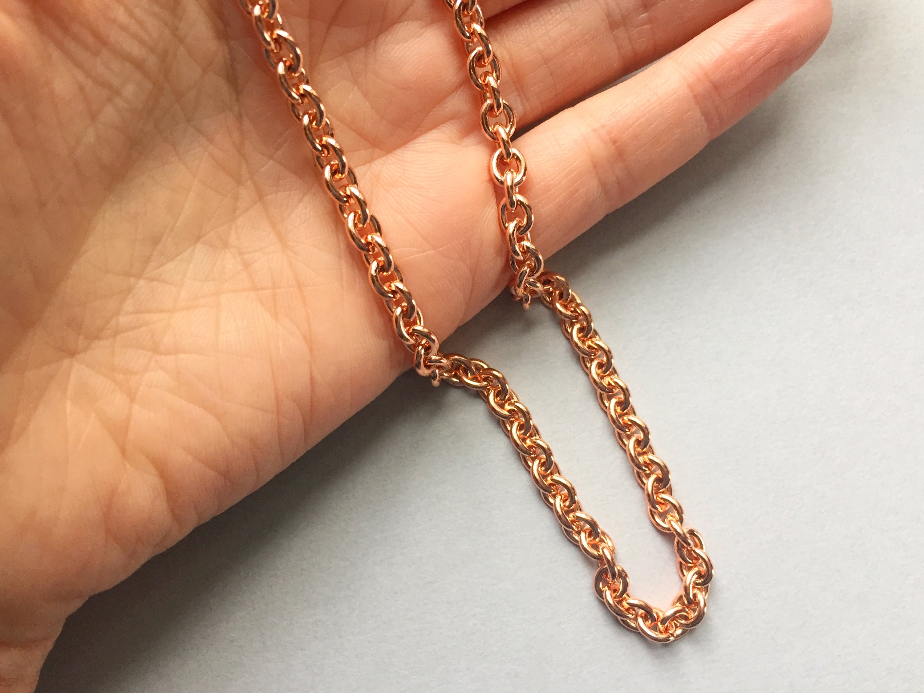 Collar de cadena de cobre de 20 pulgadas cierre de langosta | Etsy