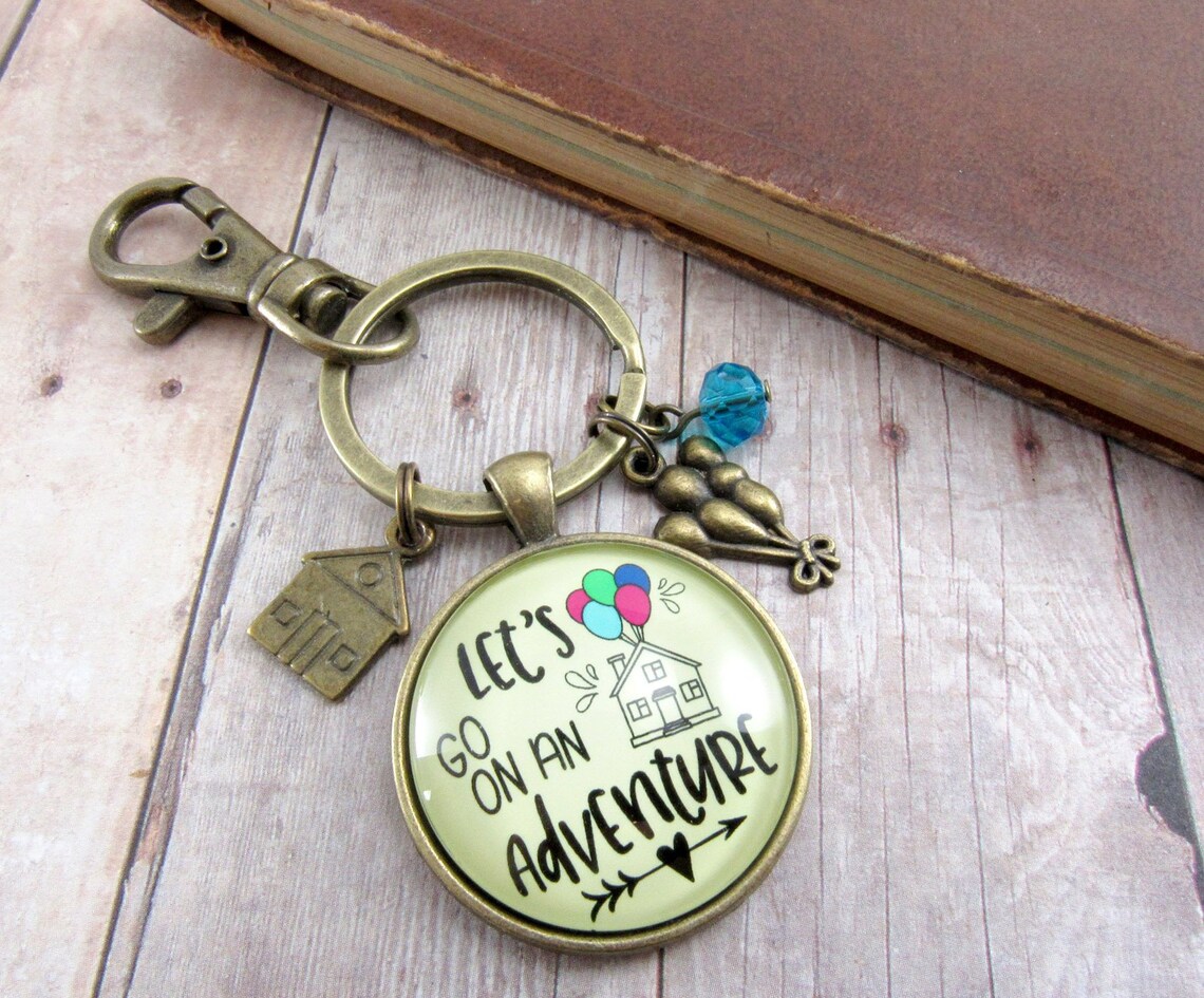 Valentines Day Gift Let's Go on an Adventure Necklace | Keychain ...