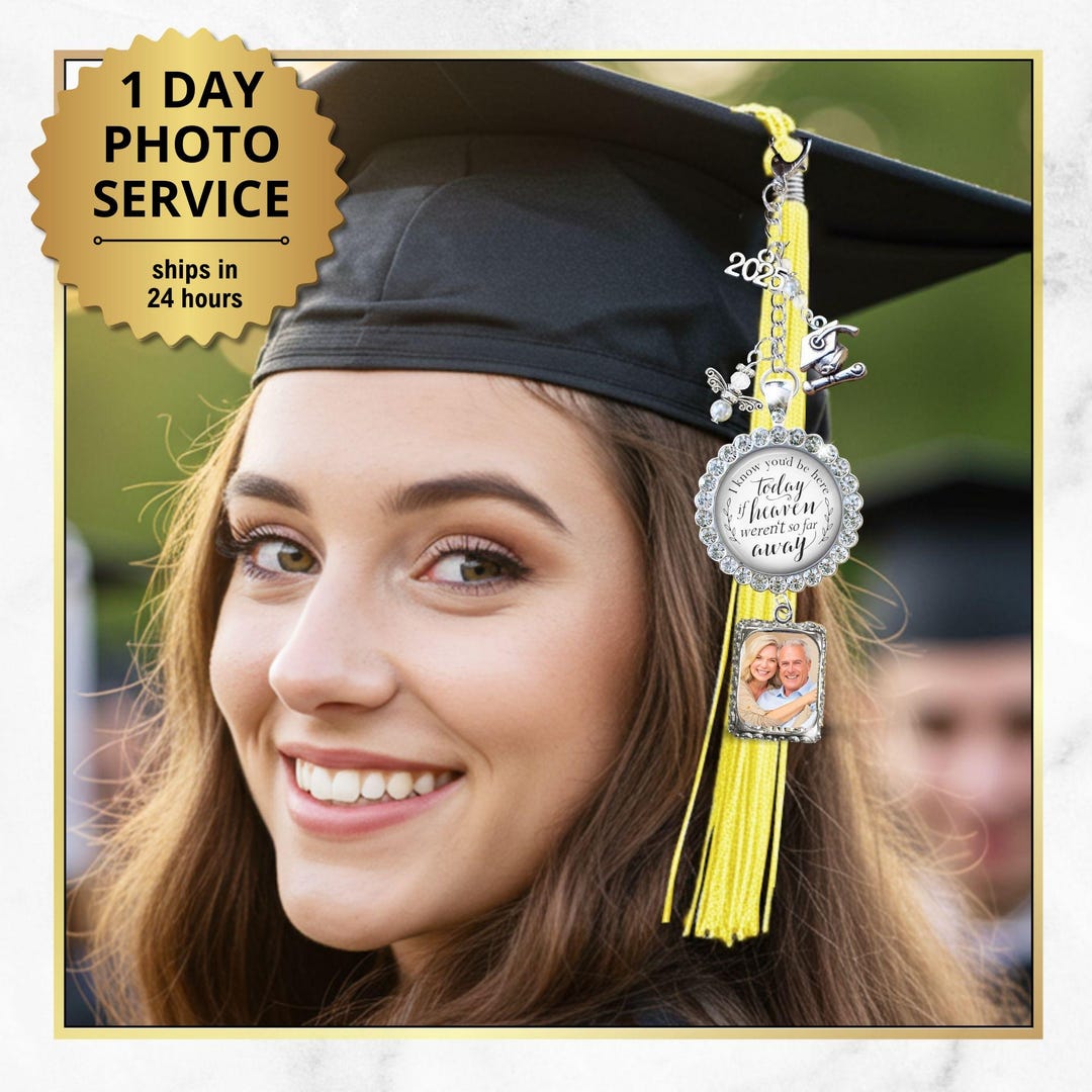 Custom Graduation Tassel With Memorial Photo Charm Rhinestone ...