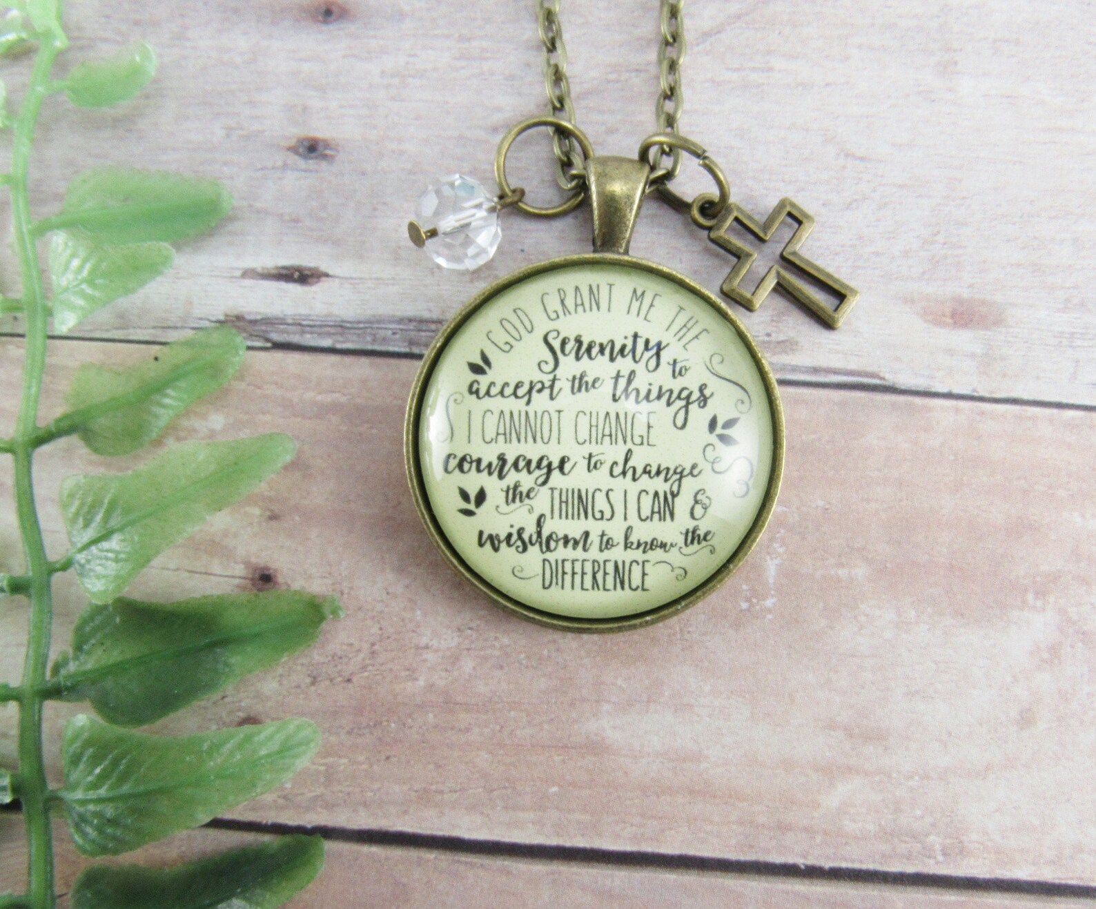 Serenity Prayer Necklace Keychain Women Men God Grant Me - Etsy