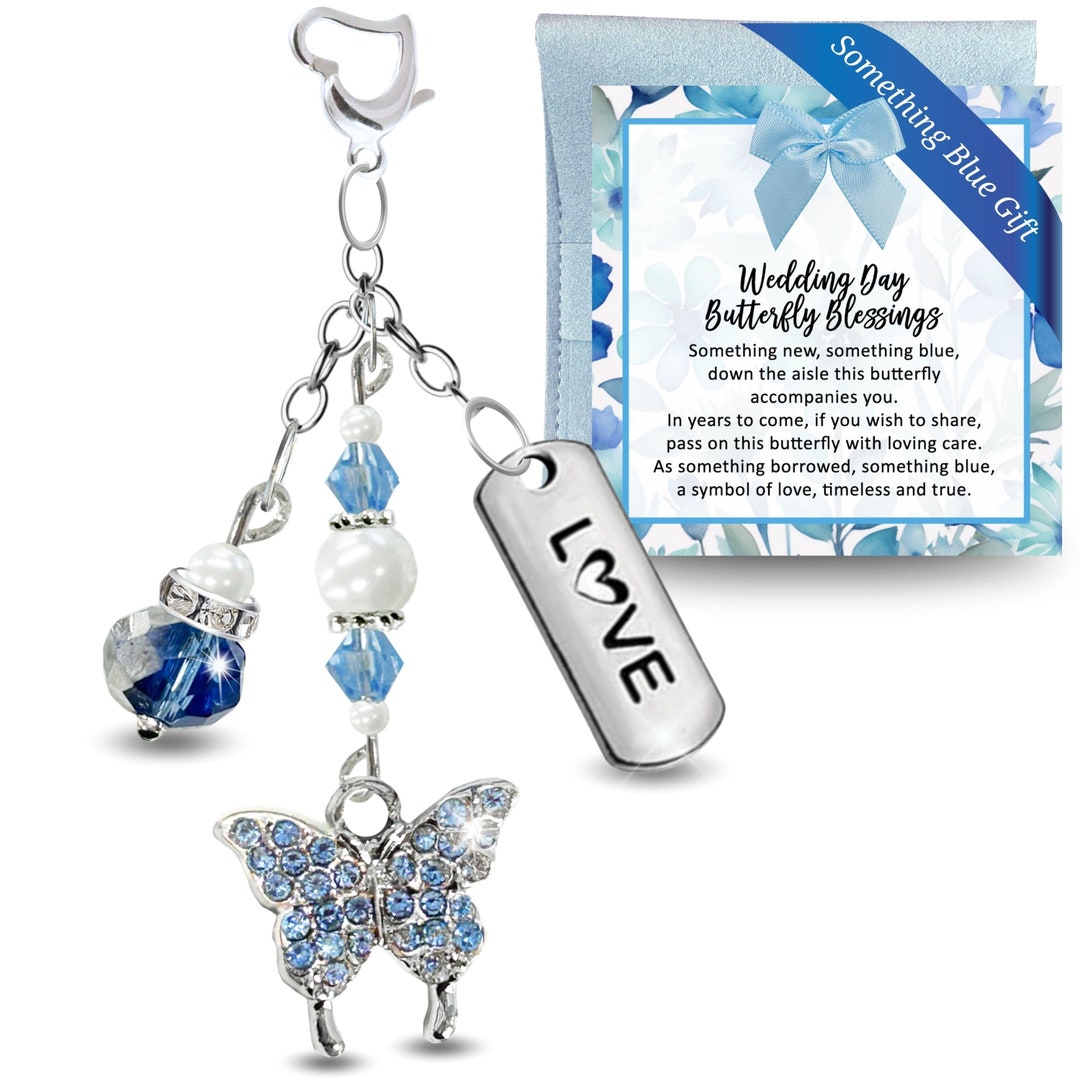 Something Blue Butterfly Charm Bride Gift for Wedding Tradition Sky ...