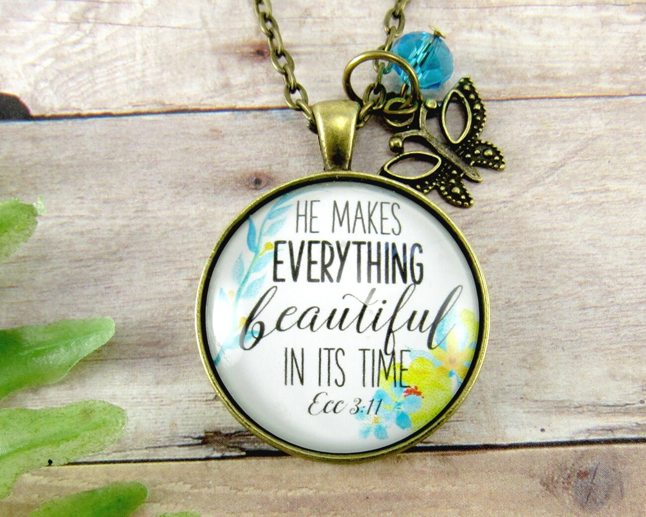 He Makes Everything Beautiful In His Time Ecc 3:11 Bible Verse | Etsy