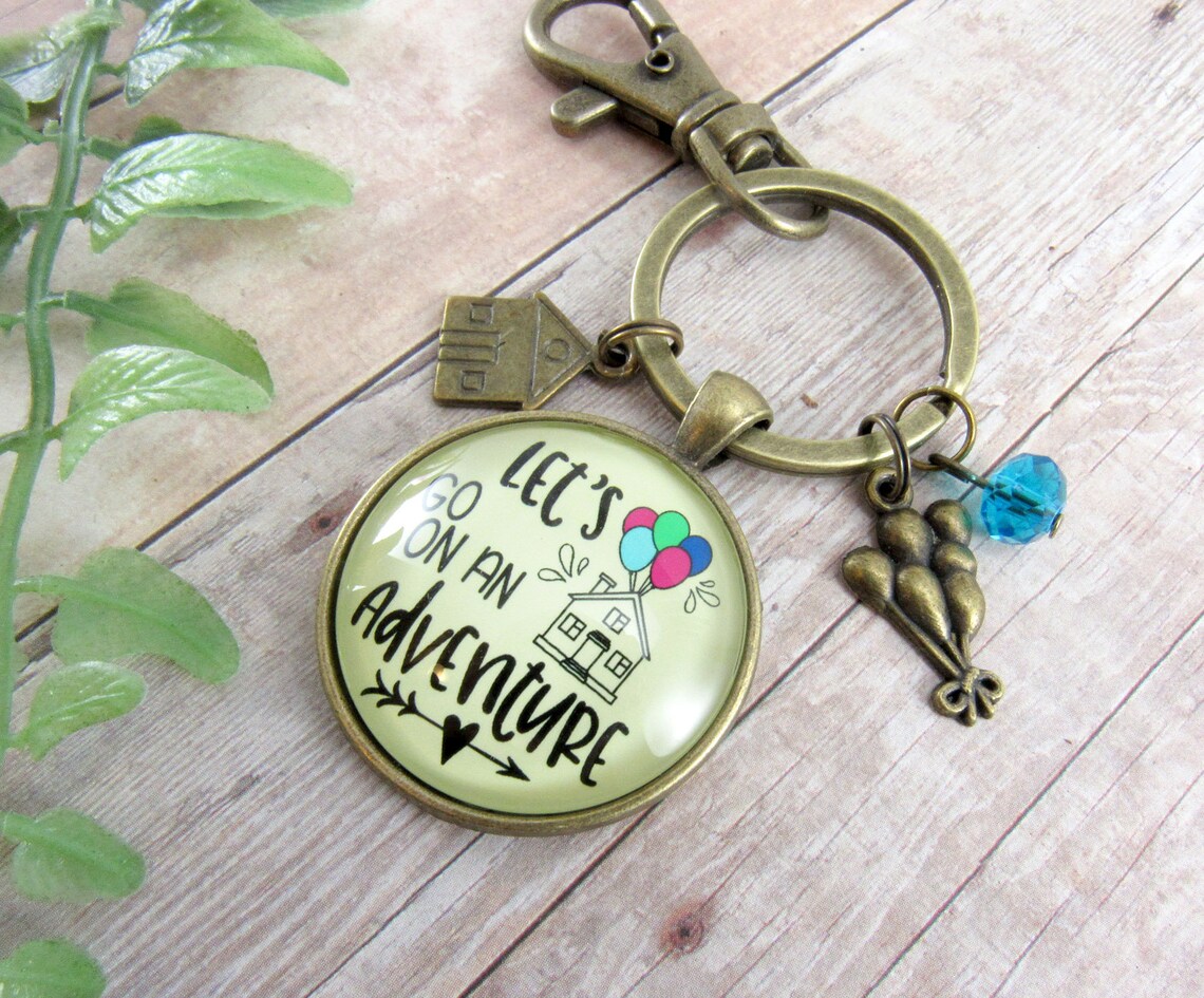 Valentines Day Gift Let's Go on an Adventure Necklace | Keychain ...