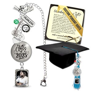 Sports & Music Themed Charms | Silver Tone Graduation Cap Decor Add-on ...
