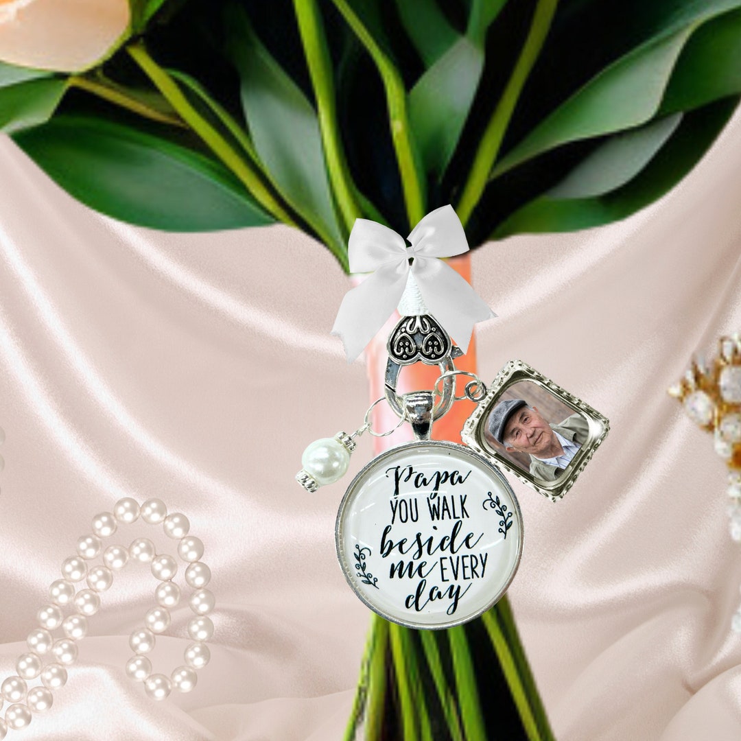 Grandfather Bouquet Charms Papa Poppy Papaw Pop Pop Father Wedding ...