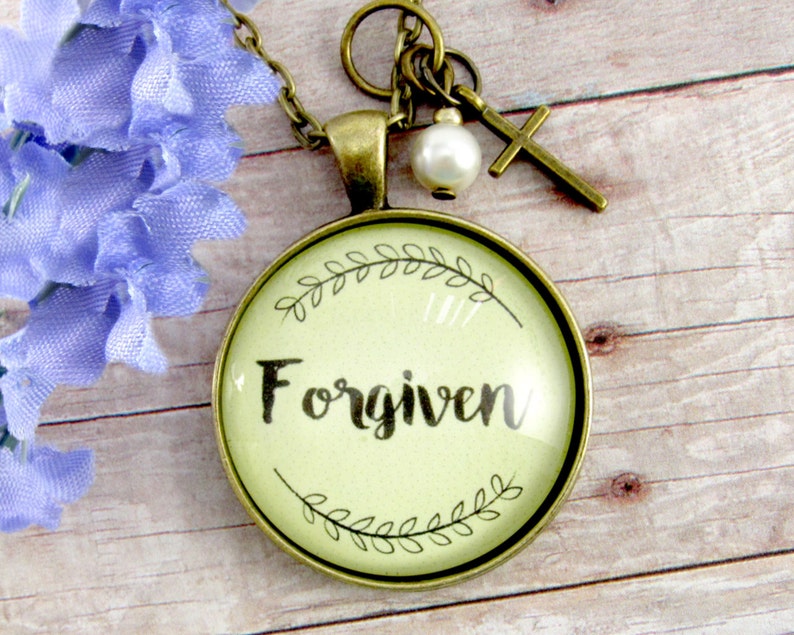 Forgiven Faith Pendant Survivor Necklace Because God is Good | Etsy