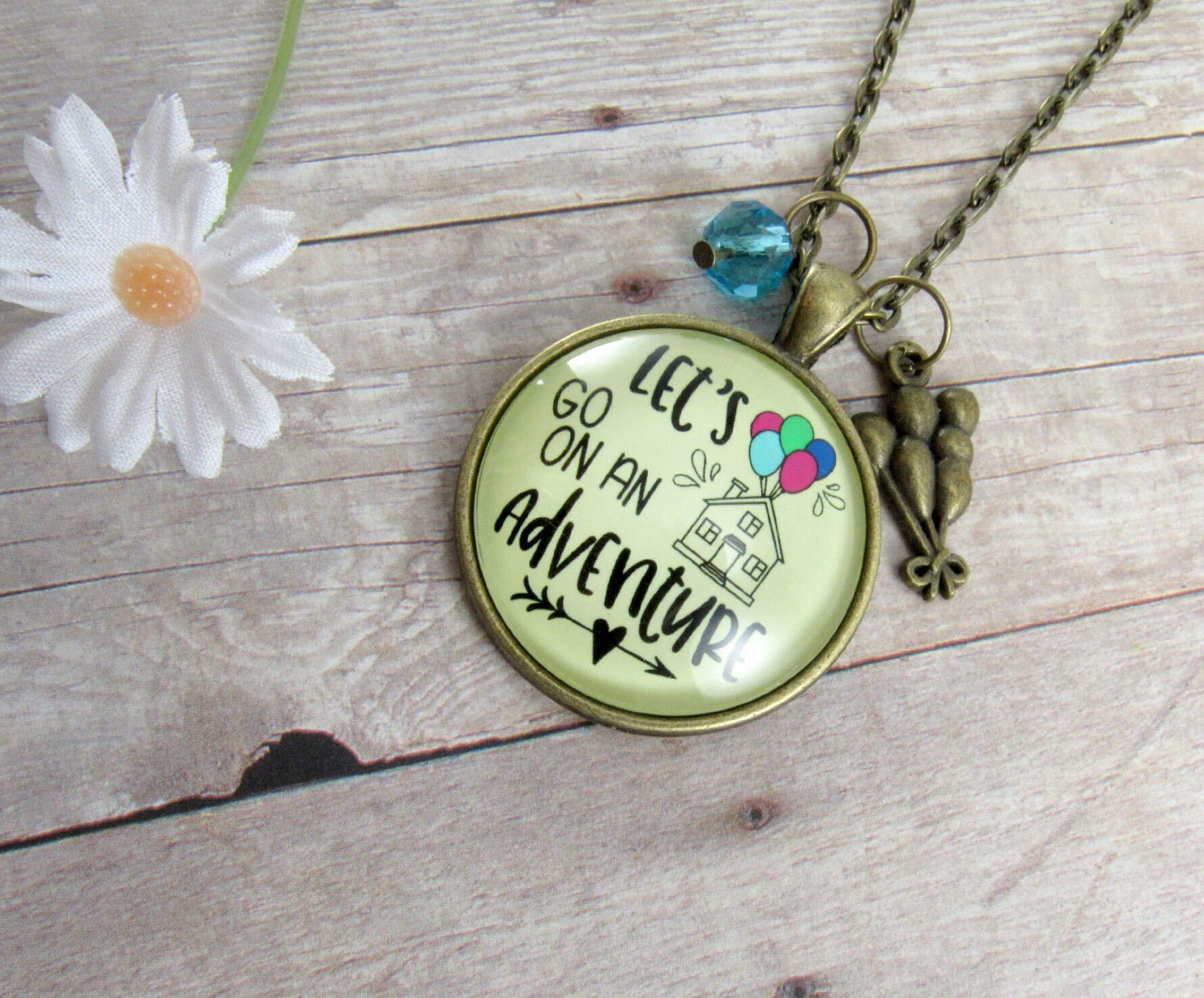 Valentines Day Gift Let's Go on an Adventure Necklace | Keychain ...