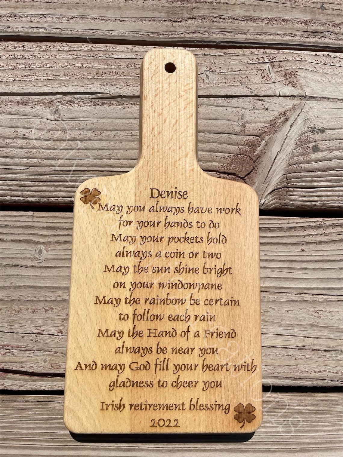 Irish Retirement Blessing Cutting Board Cheese Board Gift for Him Gift ...