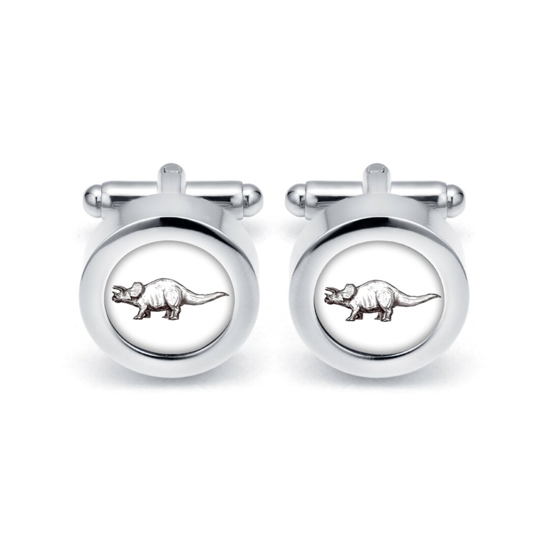Elegant Cufflinks TRICERATOPS T-rex Gift for Man, Wedding Cufflinks ...