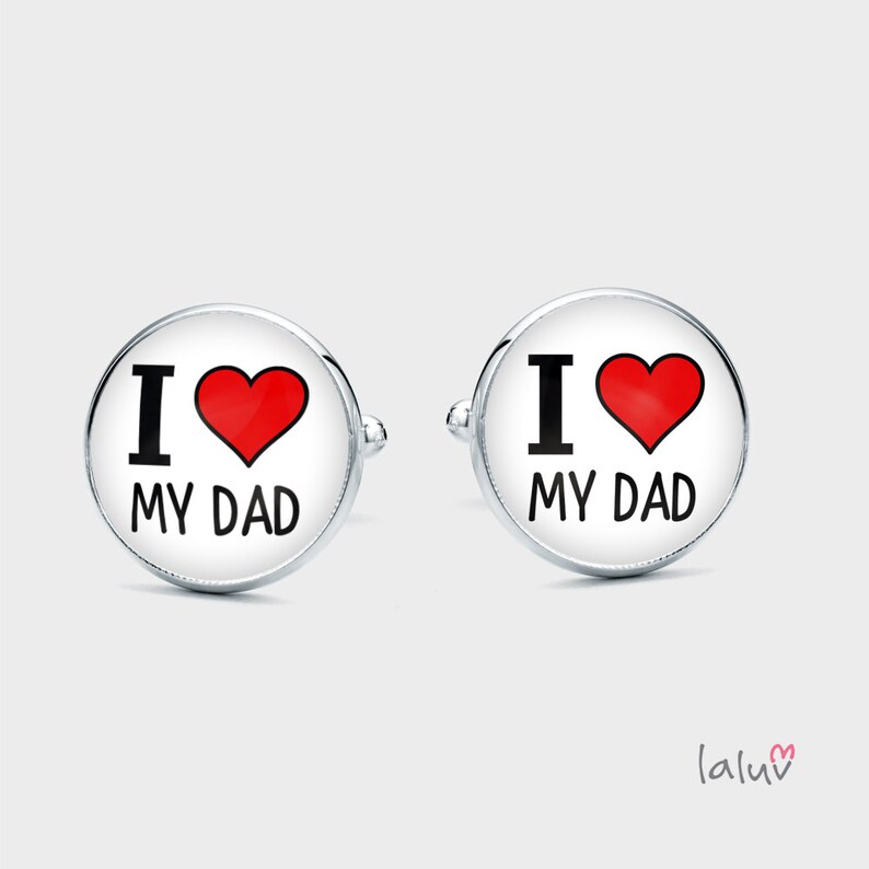 Cufflinks LOVE MY DAD Gift for Man Wedding Cufflinks Funny - Etsy