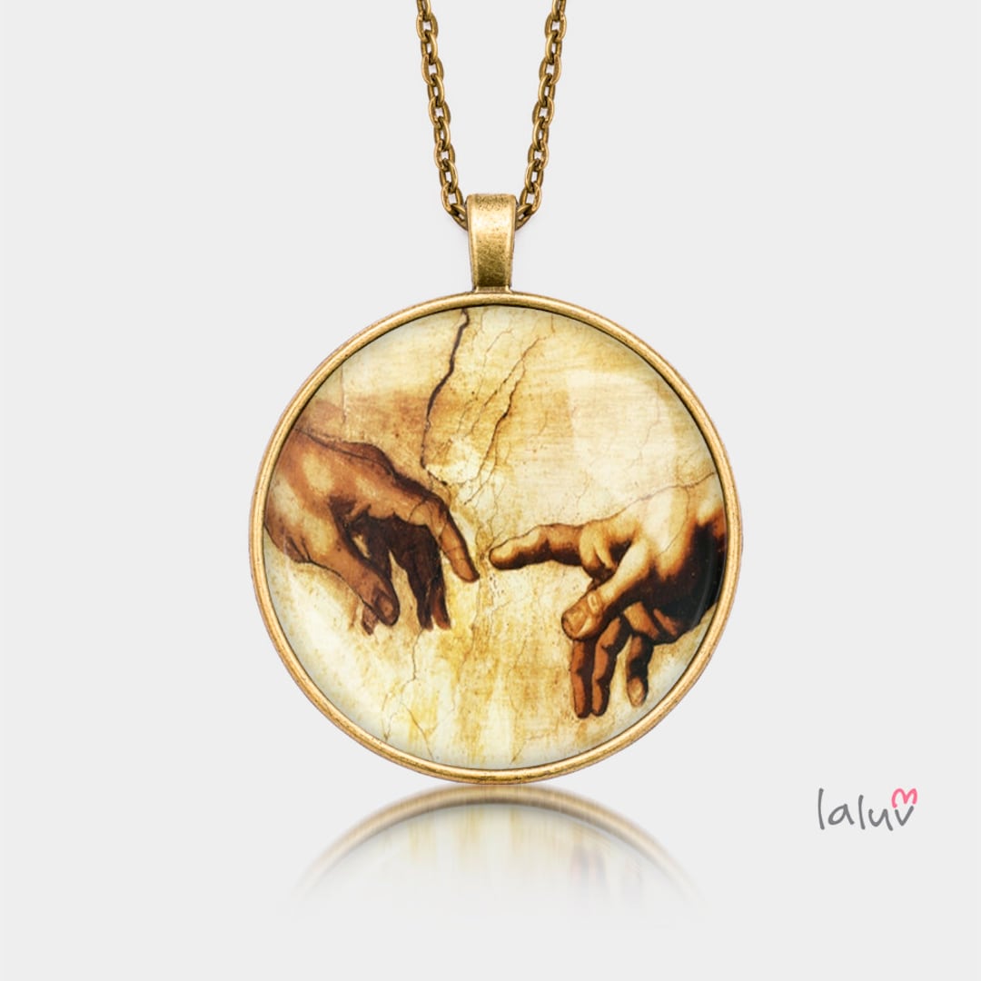 Medallion Round the Creation of Adam - Etsy