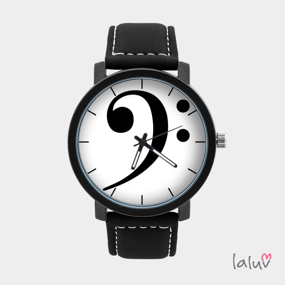 Men's Watch With Graphic BASS CLEF - Etsy