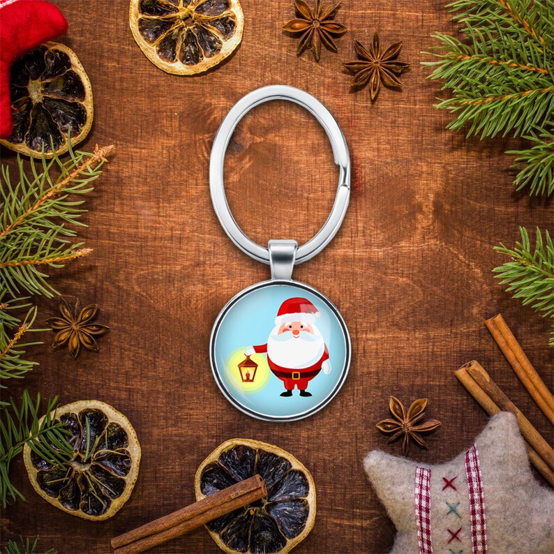 Keychain SANTA CLAUS - Etsy