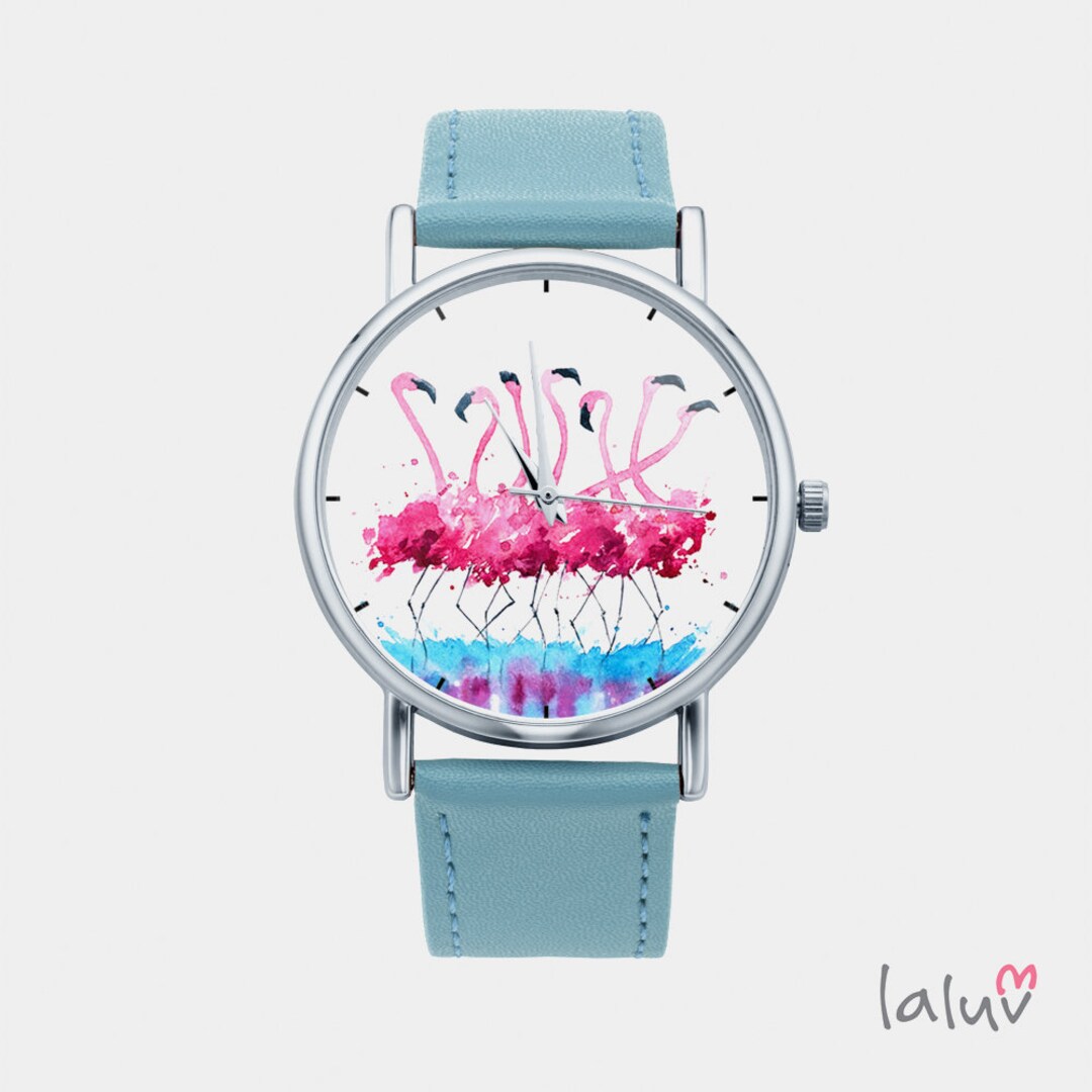 Watch With Graphic FLAMINGOS - Etsy