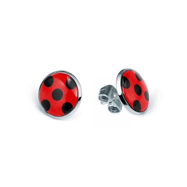 Miraculous Ladybug Earrings Etsy