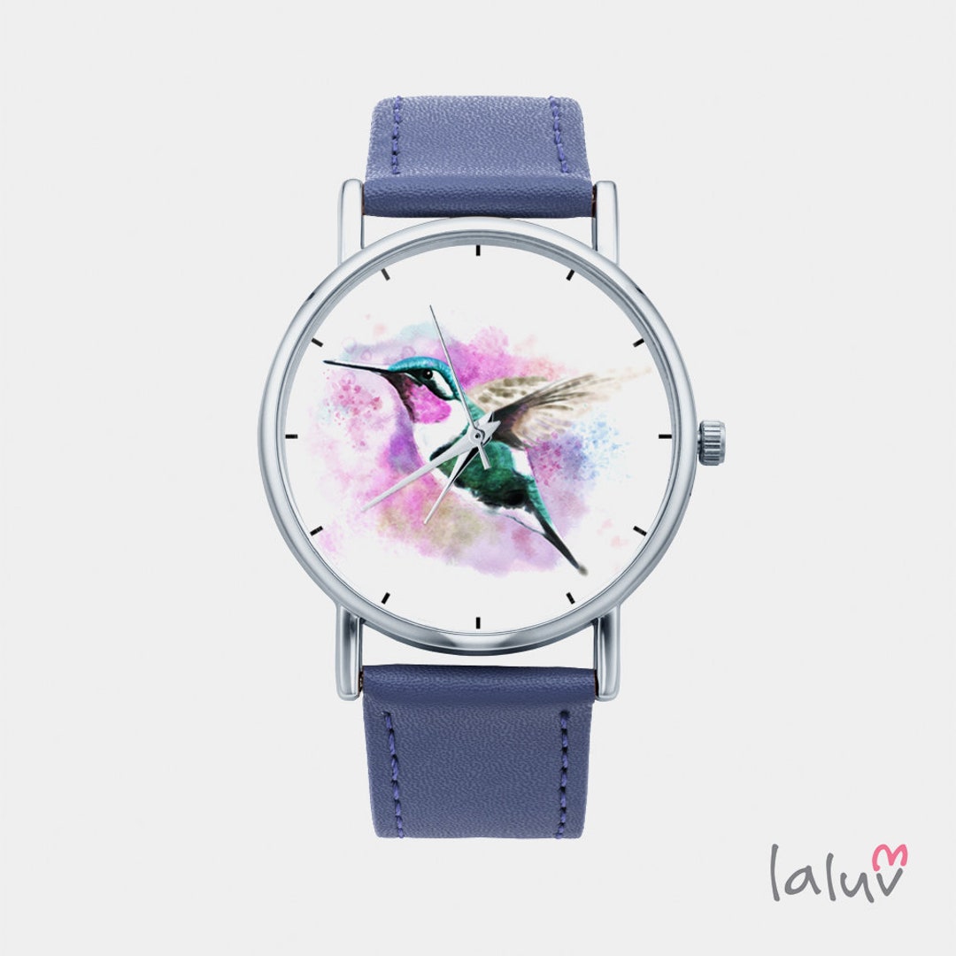 Watch With Graphic HUMMING-BIRD - Etsy