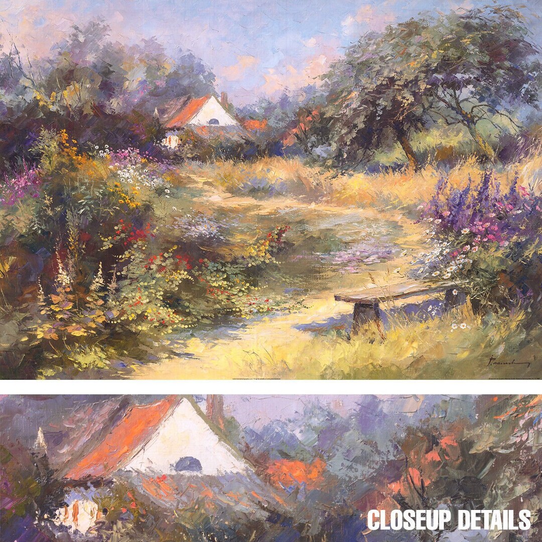 50wx35h Le Jardin Du Peintre by Johan Messely - Etsy