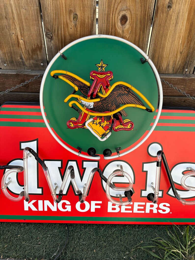 Vintage Large Budweiser Light up Beer Sign 1997 - Etsy