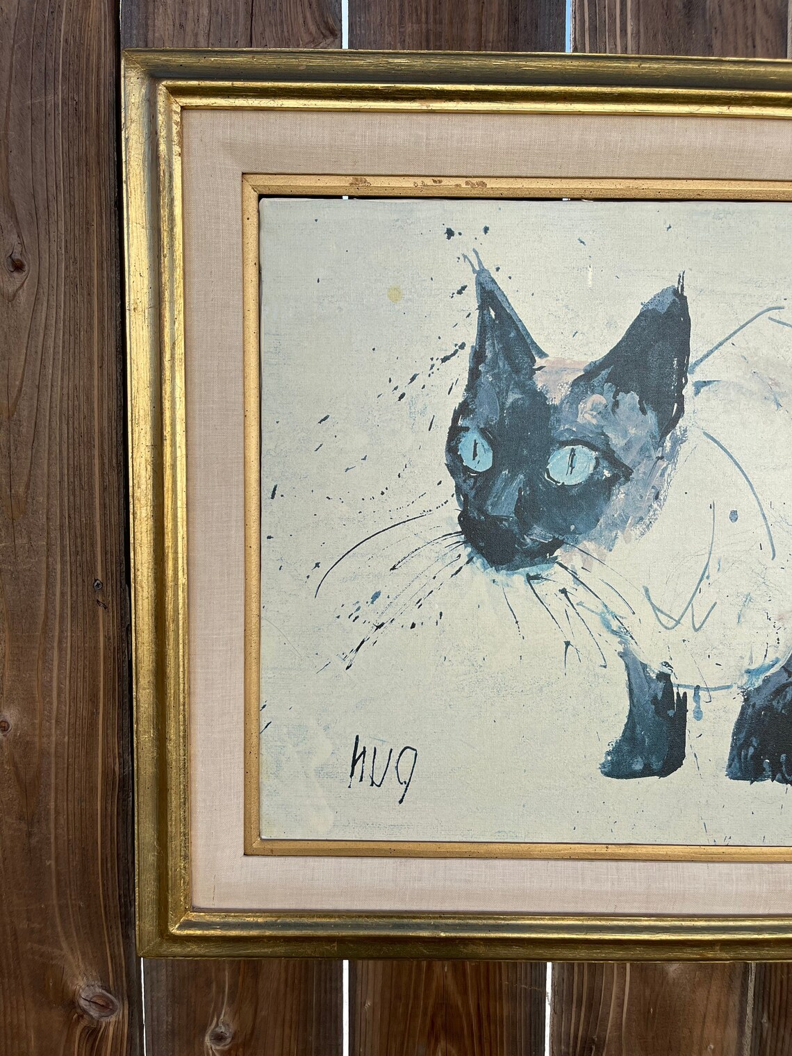 Large Fritz Rudolph Hug Siamese Cat Oil Painting Wall Art - Etsy