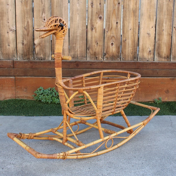 Wicker Rocking Chair - Etsy
