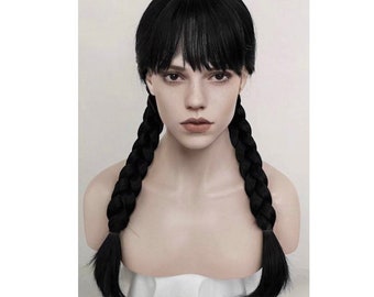 Wednesday Addams Wig With Bangs - Etsy