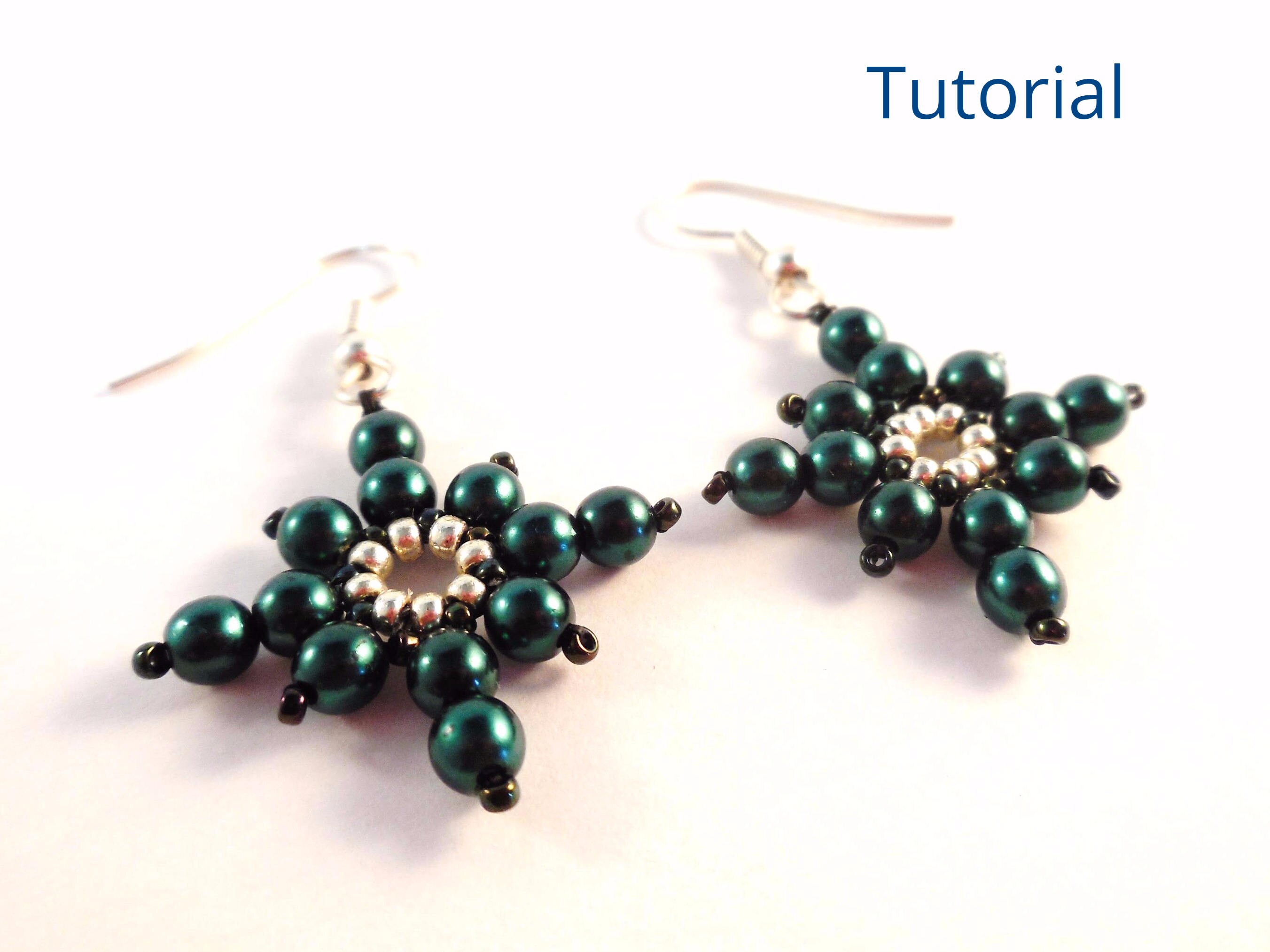 Beaded Earring Patterns Beaded Christmas Earrings | Etsy