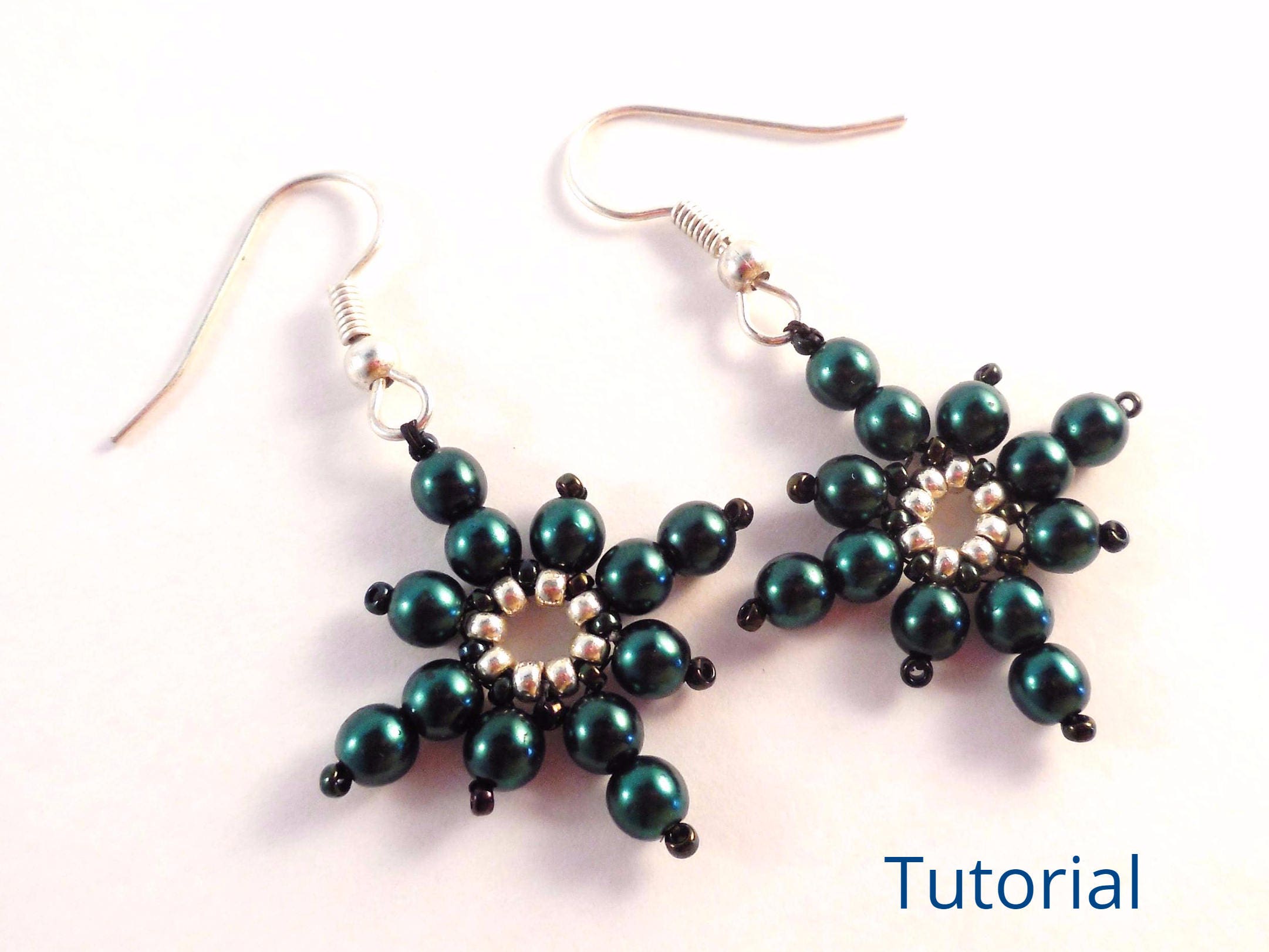 Beaded Earring Patterns Beaded Christmas Earrings | Etsy