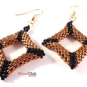 Peyote Earring Tutorial - Peyote Stitch Patterns - Seed Bead Earring ...