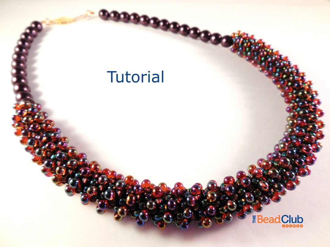 Peyote Stitch Patterns - Necklace Tutorial - Seed Bead Necklace ...