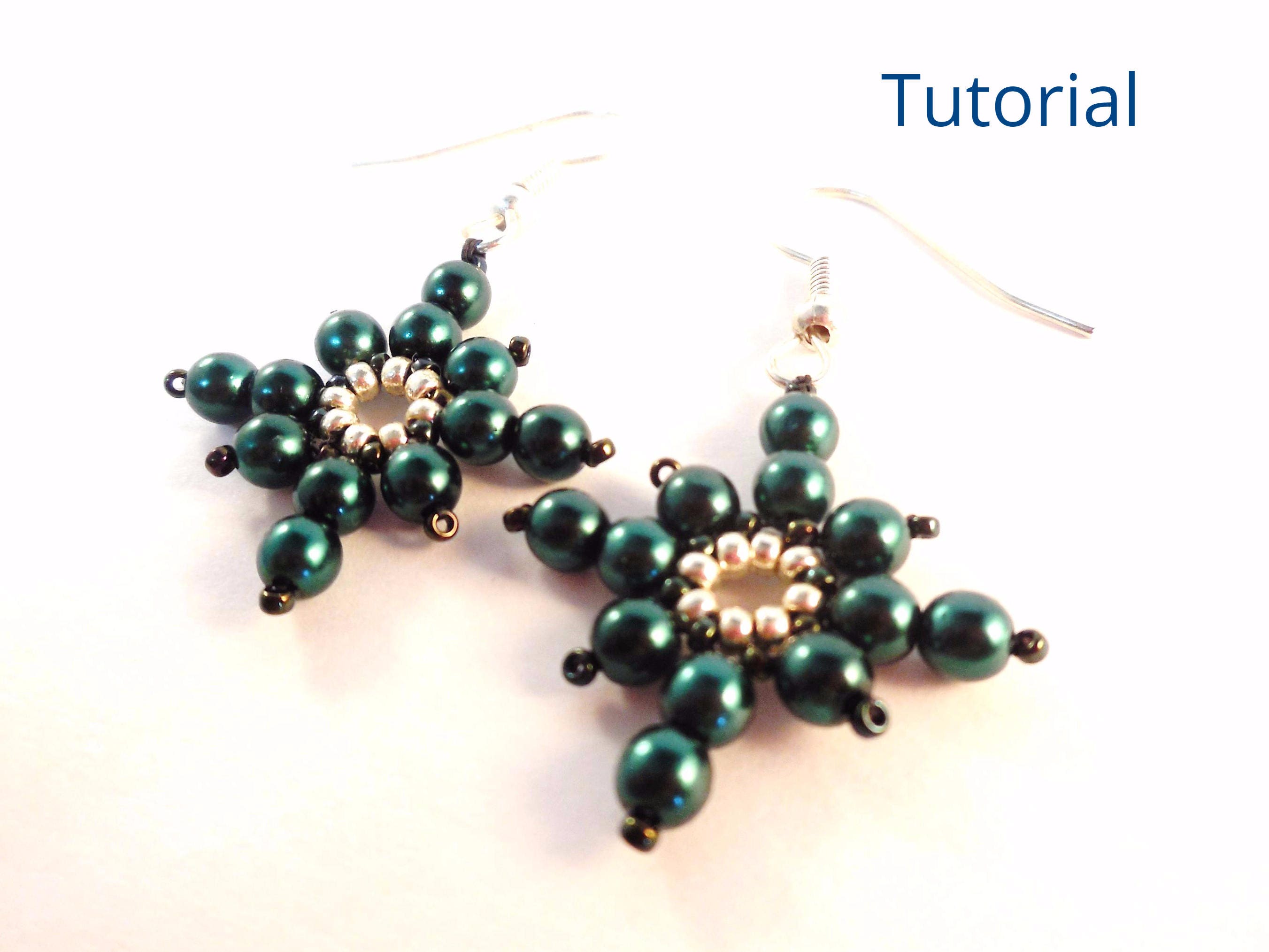 Beaded Earring Patterns Beaded Christmas Earrings | Etsy