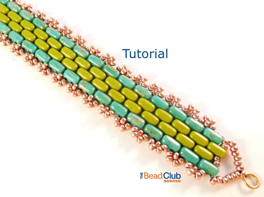 Rulla Bead Bracelet Pattern - Peyote Stitch Beaded Bracelet - Beading ...