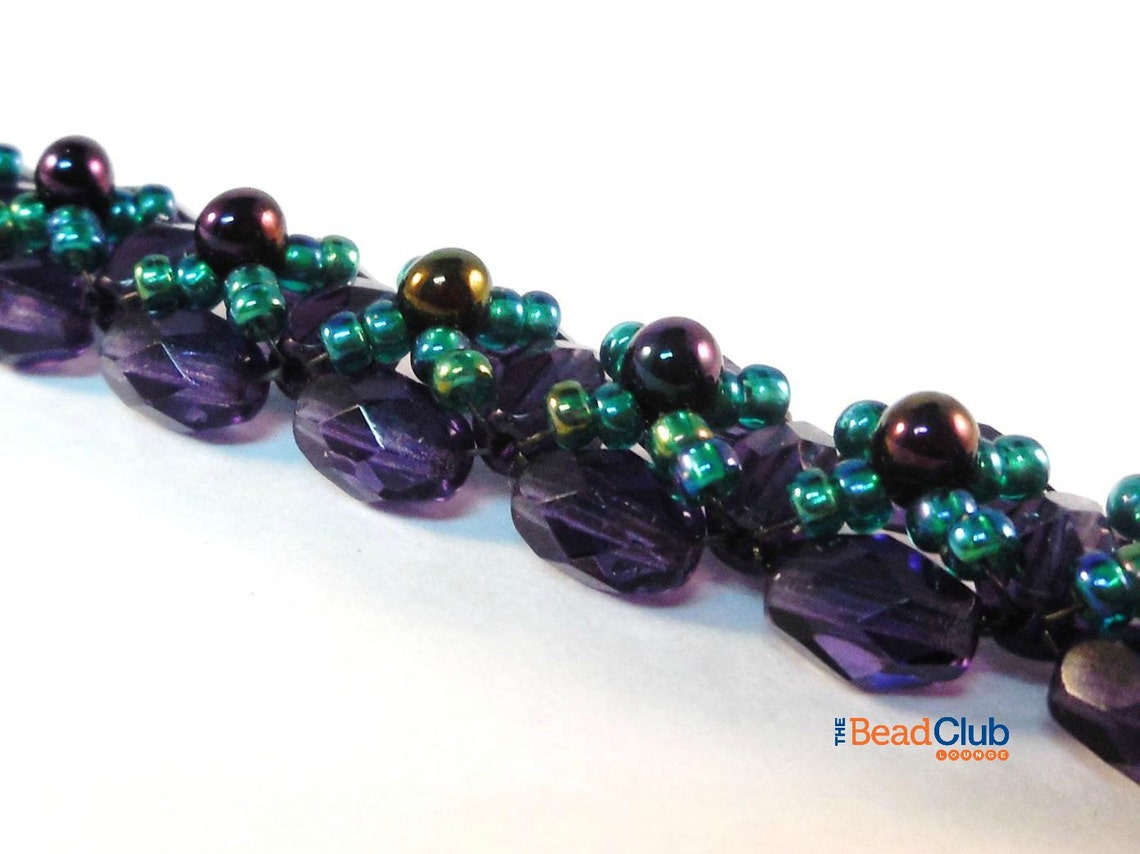 Right Angle Weave Tutorial Beaded Bracelet Pattern Beading - Etsy