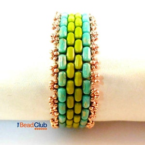 Rulla Bead Bracelet Pattern - Peyote Stitch Beaded Bracelet - Beading ...