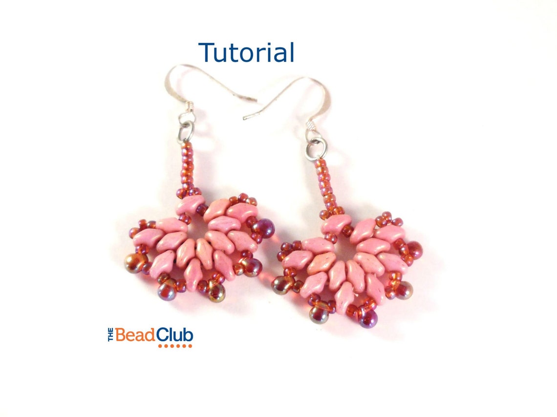 Superduo Bead Patterns Beaded Earring Patterns Beading | Etsy