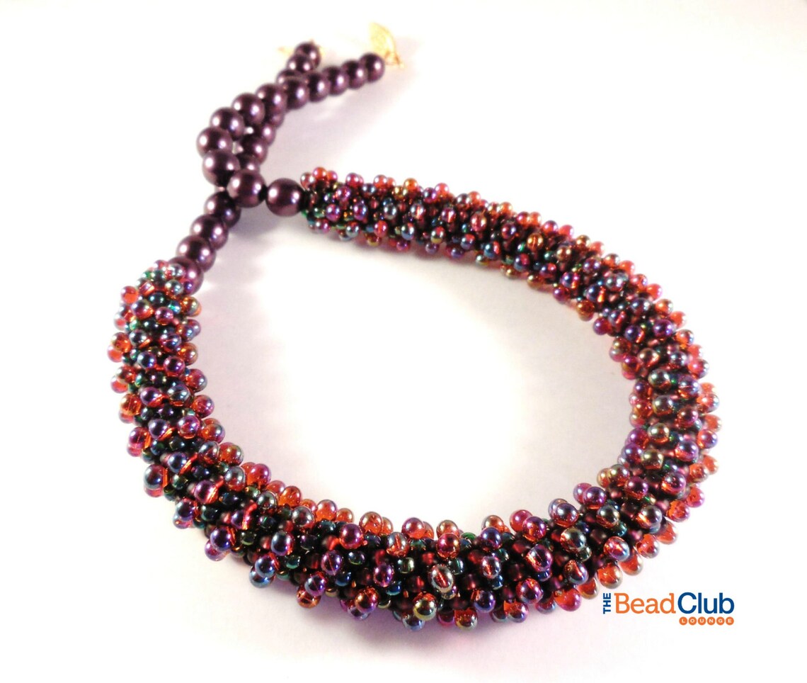 Peyote Stitch Patterns Necklace Tutorial Seed Bead - Etsy