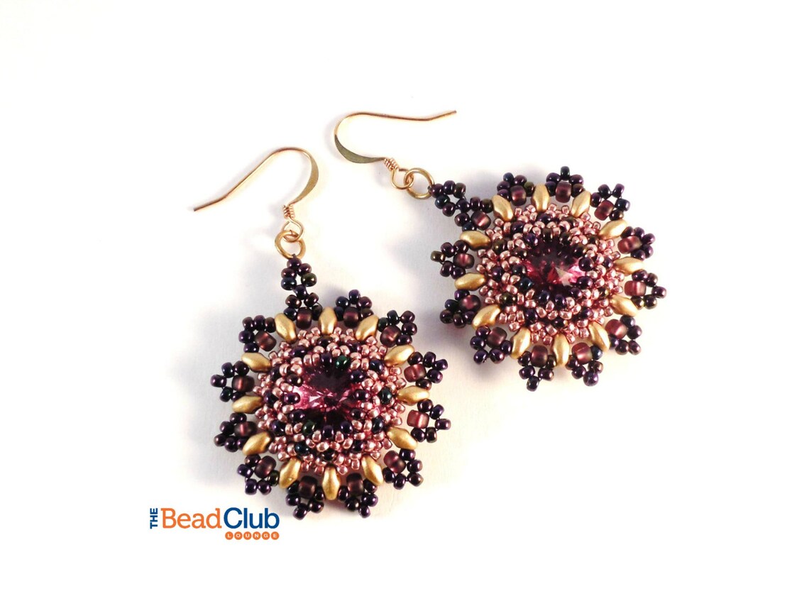 Right Angle Weave Earring Pattern Beaded Earring Tutorial - Etsy